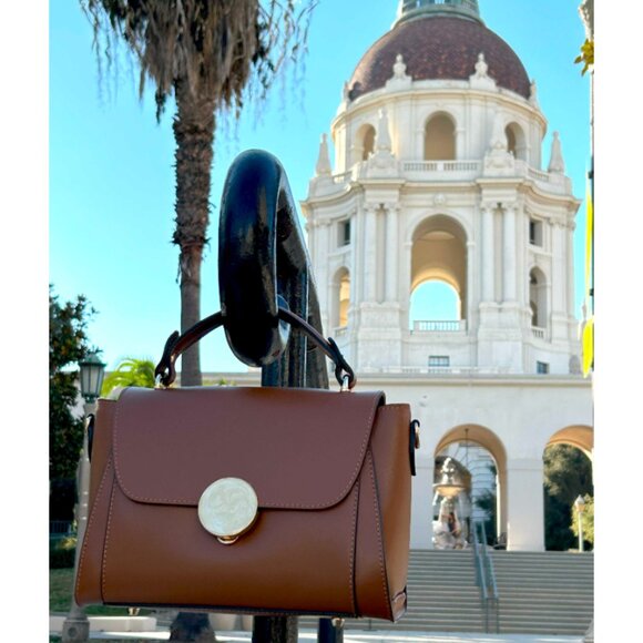 Ivan Troy | Bags | Alya Luxury Wrist Brown Leather Shoulder Bag | Poshmark